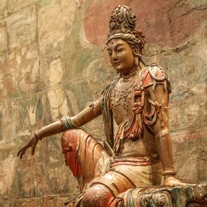 Custom Hand-painted Moon-water Guan Yin Bodhisattva Artwork, Kwan Yin ...