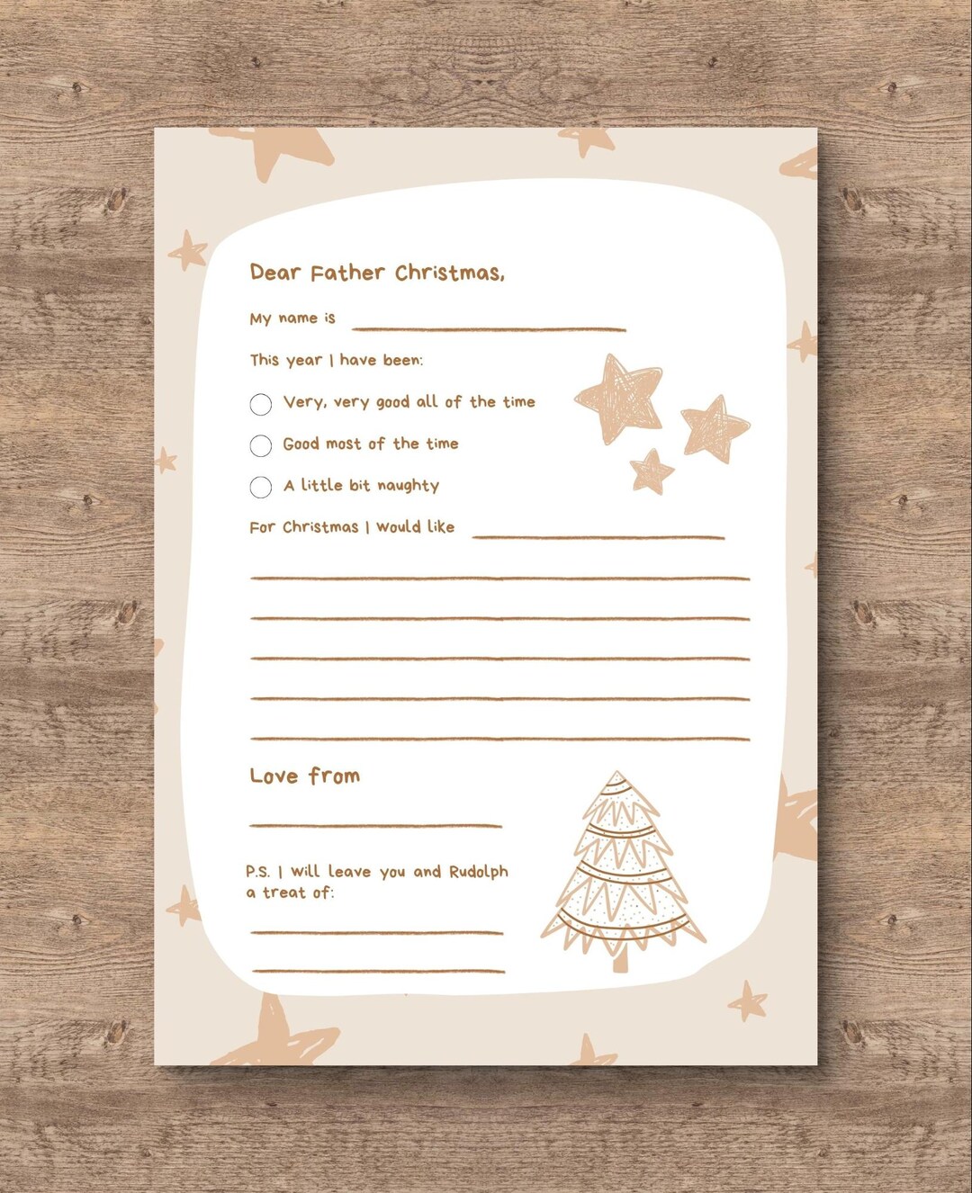 Download: Letter to Father Christmas - Etsy