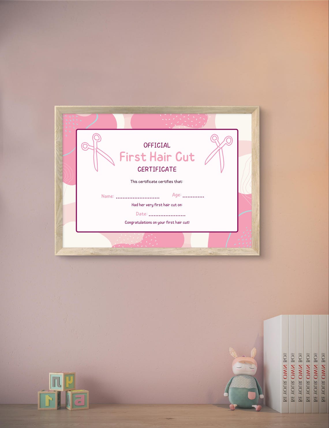 Printable: My Very First Haircut Certificate for Girls - Etsy