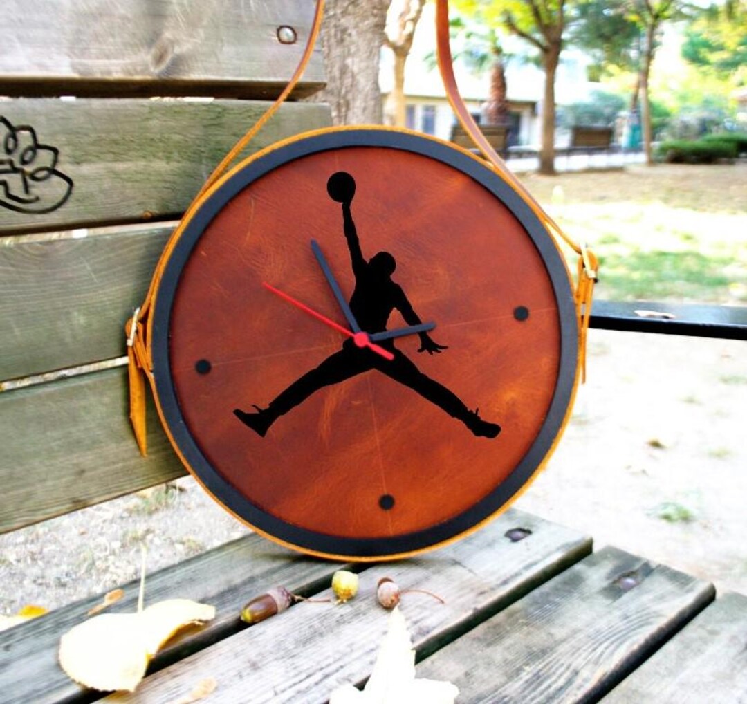 Custom Leather Wall Clock, Gift for New Home, Personalised Wedding ...