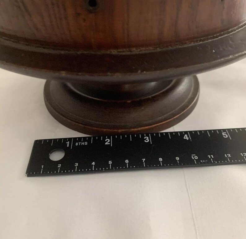 Antique Lazy Susan Thread Caddy Walnut Treen Ware Handcrafted Great for ...