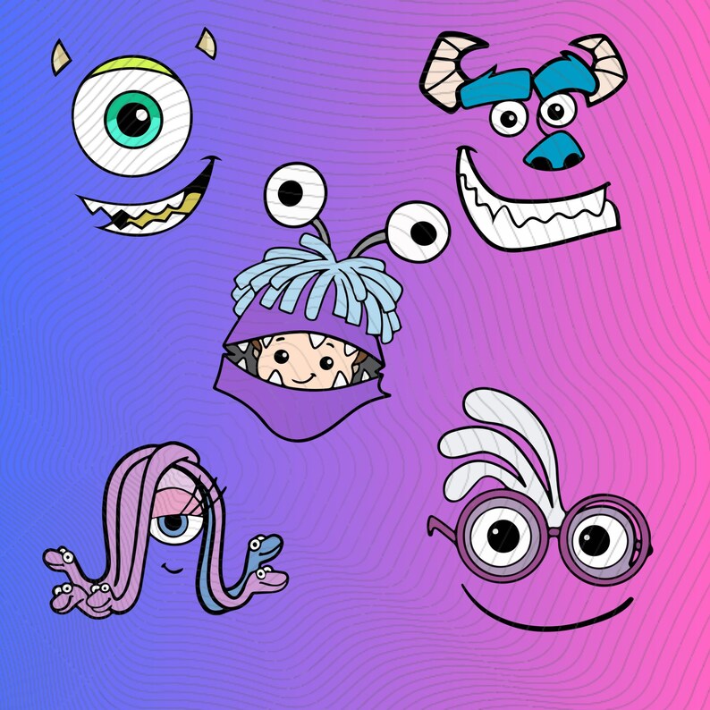 Monsters Inc. Clipart, Monsters Inc PNG, Instant Download, Monsters Inc ...