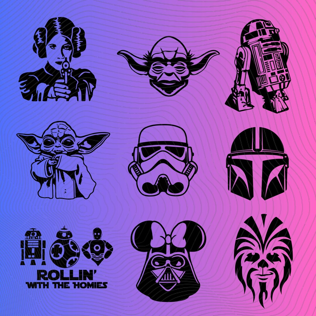 PNG Star Wars Bundle, Star Wars Png, Star Wars Family, Friends Custom ...