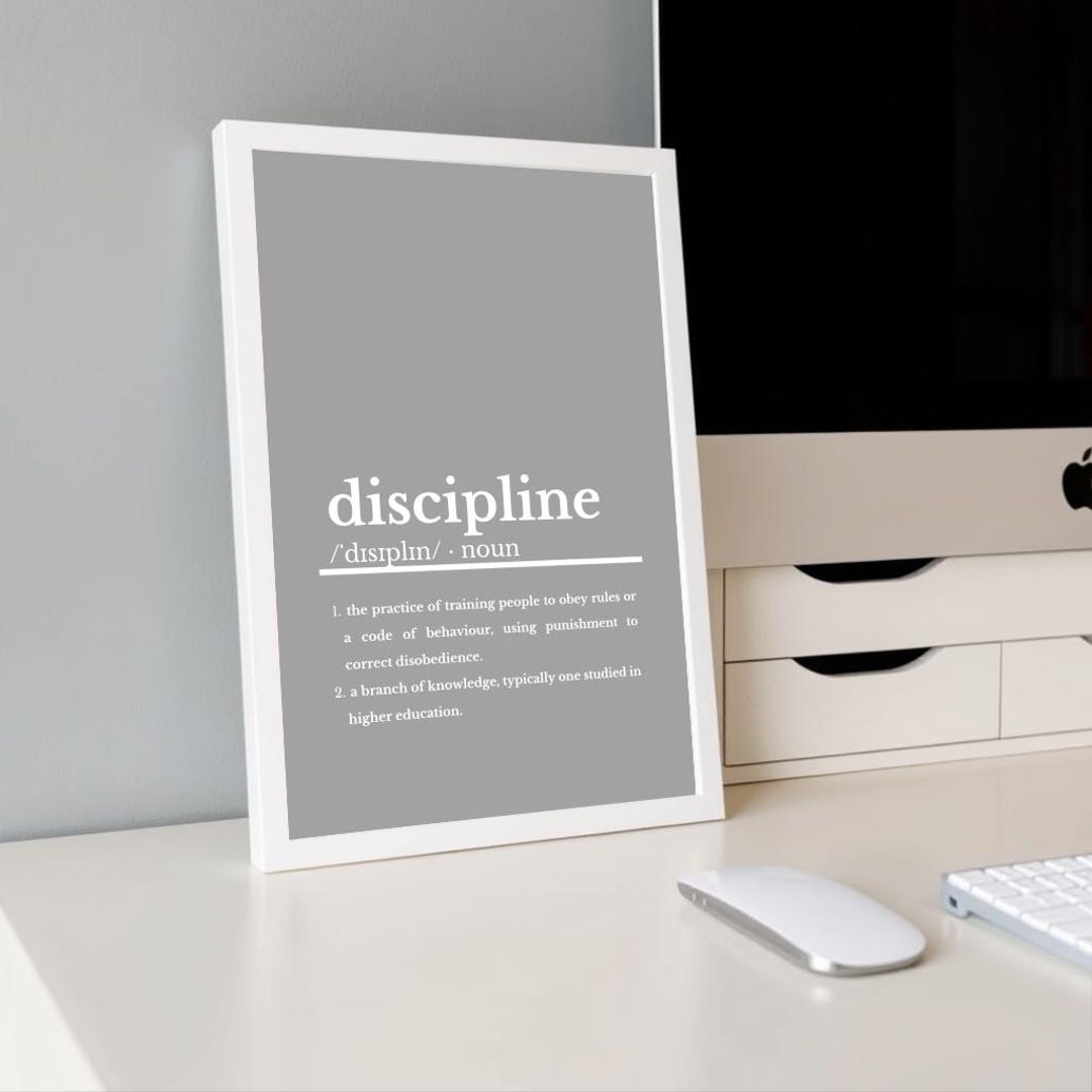 Motivational Wall Art, Digital Download discipline Inspirational Home ...