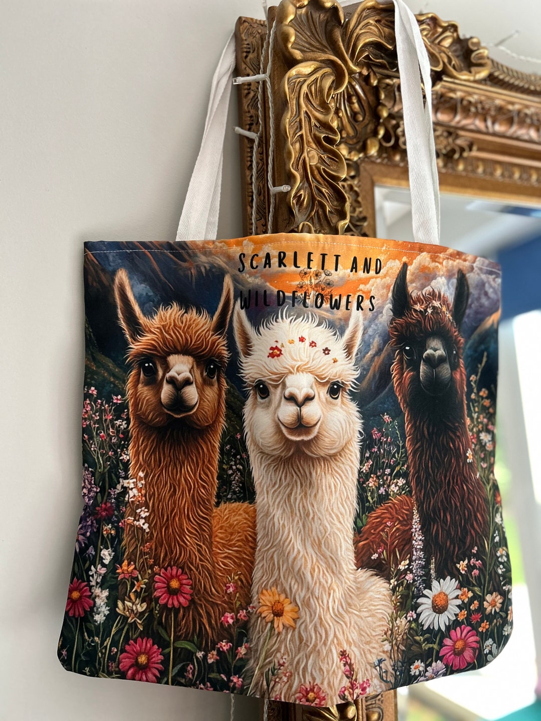 Alpaca Tote Bag for Alpaca Lover Birthday Gift Idea for Farm Lover Gift ...