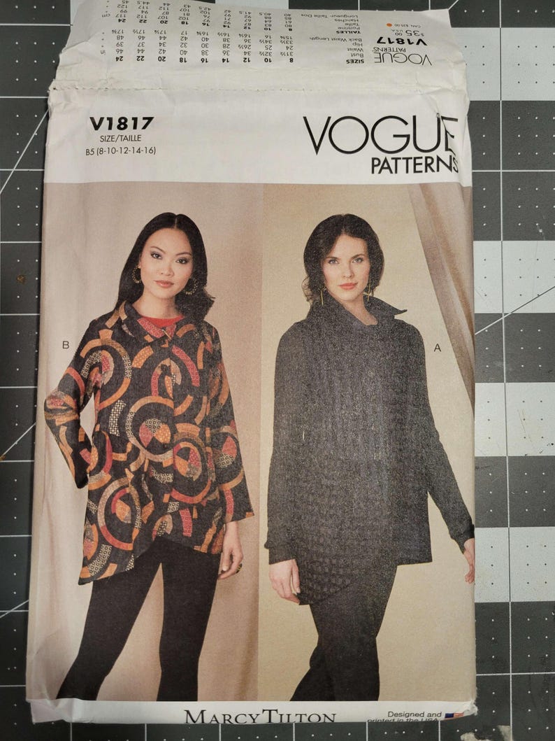 Vogue Sewing Pattern V1817 Misses Jacket and Vest - Etsy