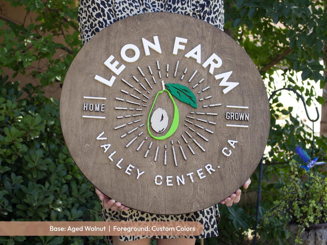 Custom Round Sign, Circle Custom Sign, Custom Logo Sign, Custom Wood ...