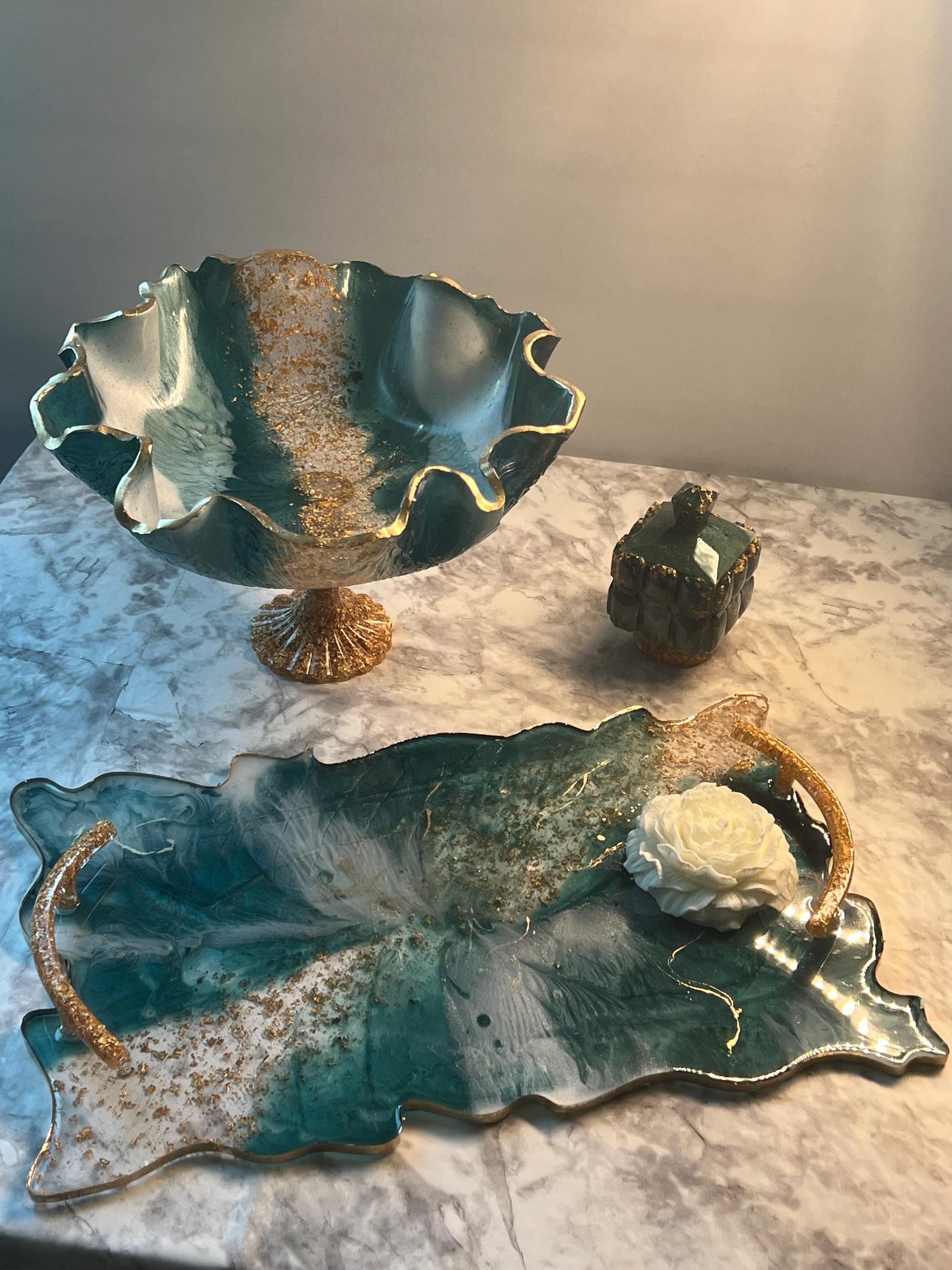Resin Bowl and Tray - Etsy