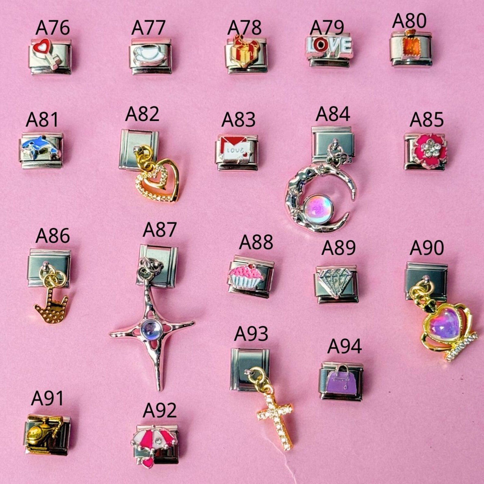 Custom Gold Silver or Mixed Italy Charms, Custom Assembled Italian ...