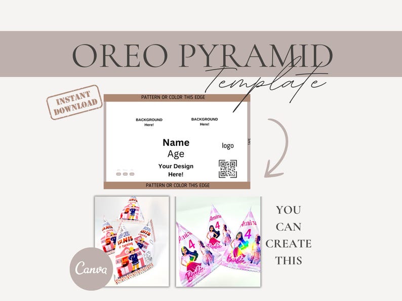 Cookies Wrap Template, Pyramid Bag Template, Triangular Bag Template ...