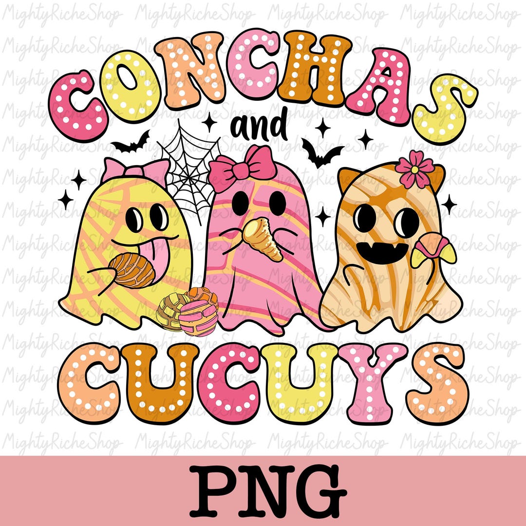 Conchas and Cucuys Png, Mexican Ghost Png, Spooky Conchas Png ...