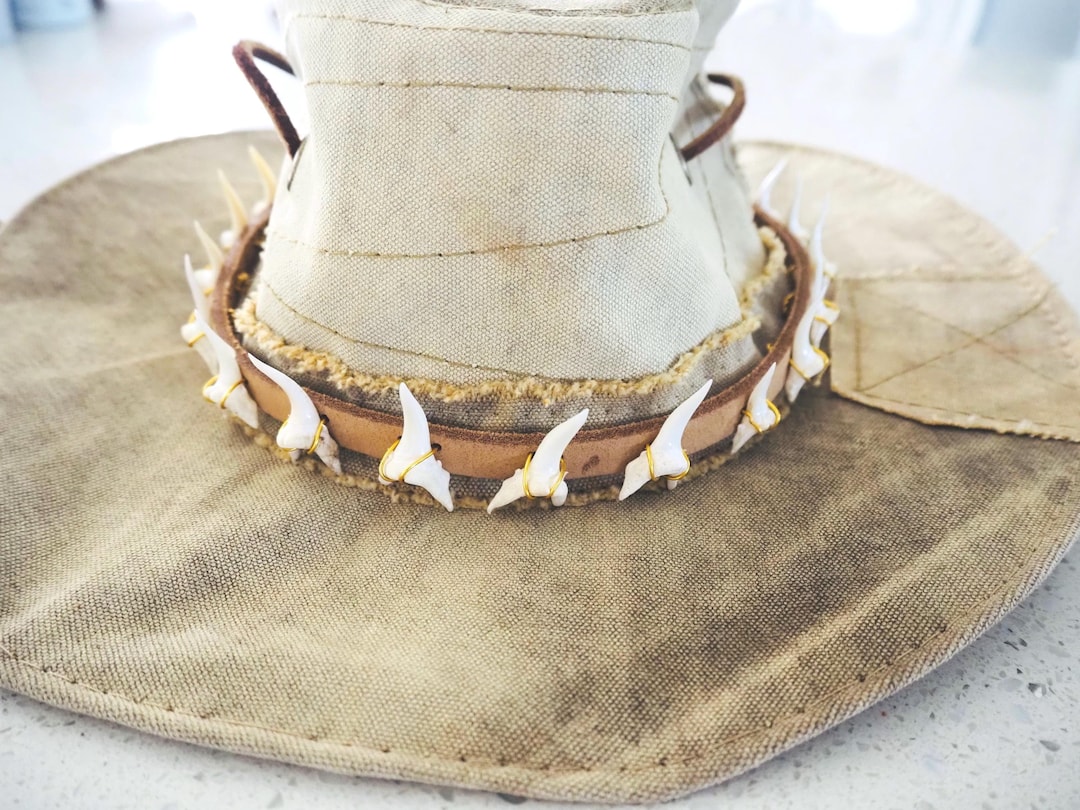 Custom Genuine Leather Shark Tooth Hat Band – Made to Order - Etsy