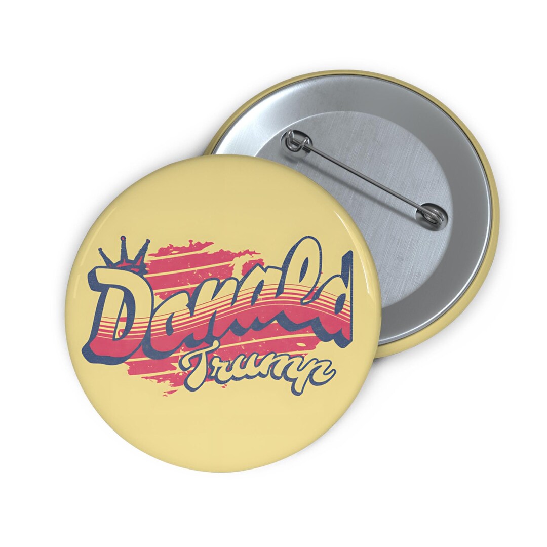 Donald Trump 2024 Election Pin Button Retro Patriotic Style for USA ...