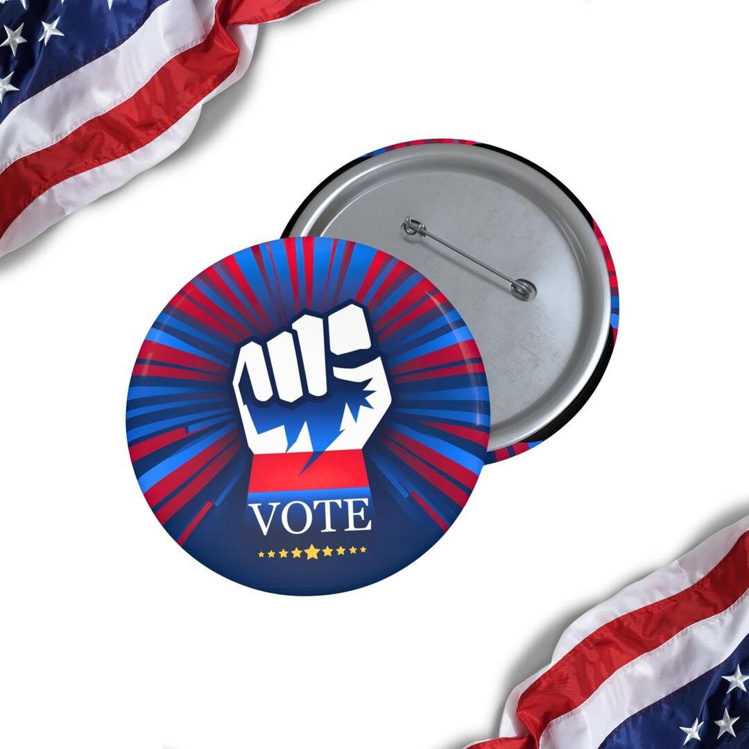 2024 Voting Badge, Patriotic Pin Button, Election Accessory, Political ...