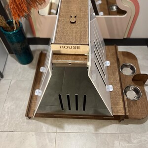 Modern Wooden Dog House, Dog Kennel, Plexiglass Dog House, Dog Crate ...