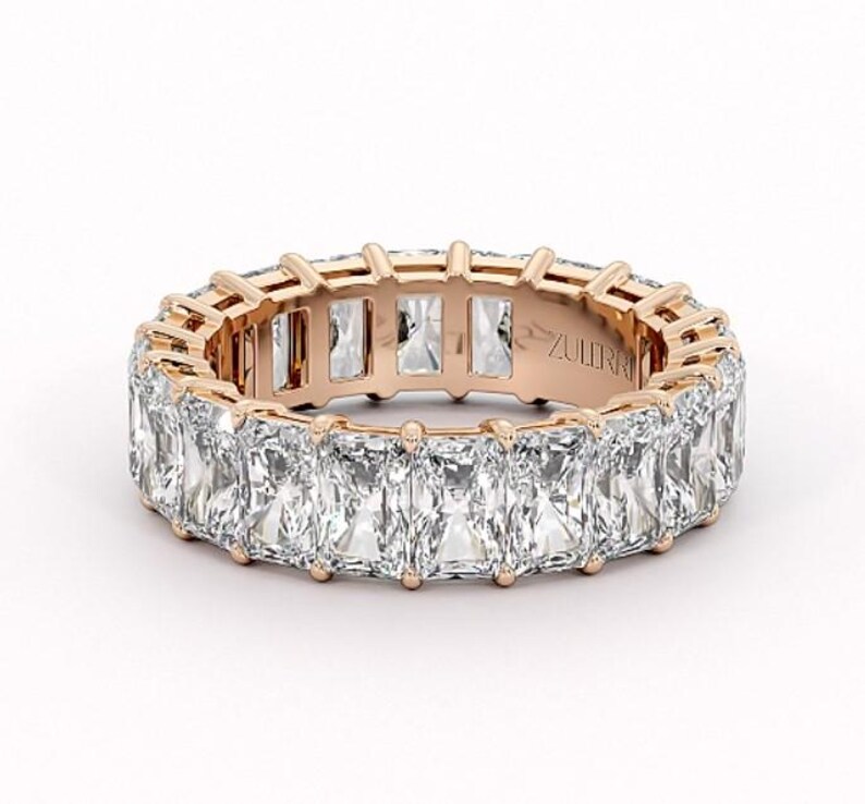 0.3 CT Radiant Cut Lab Diamond Eternity Band / Wedding Band / Shared ...