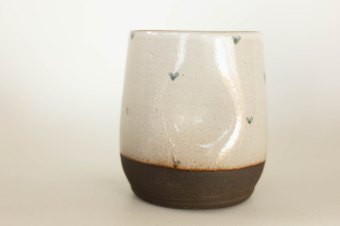 Miss Sylva : Chocolate Tiny Hearts *handmade Ceramic Thumb Indent Mug ...