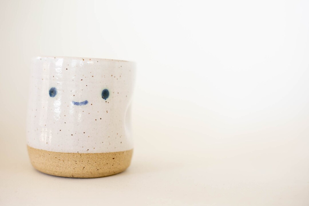 Miss Sylva Happy handmade Ceramic Thumb Indent Mug - Etsy