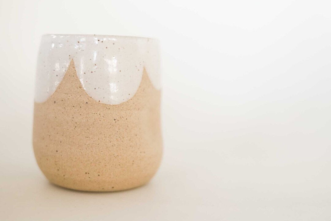 Miss Sylva Scallop : *handmade Ceramic Thumb Indent Mug With Petals* - Etsy