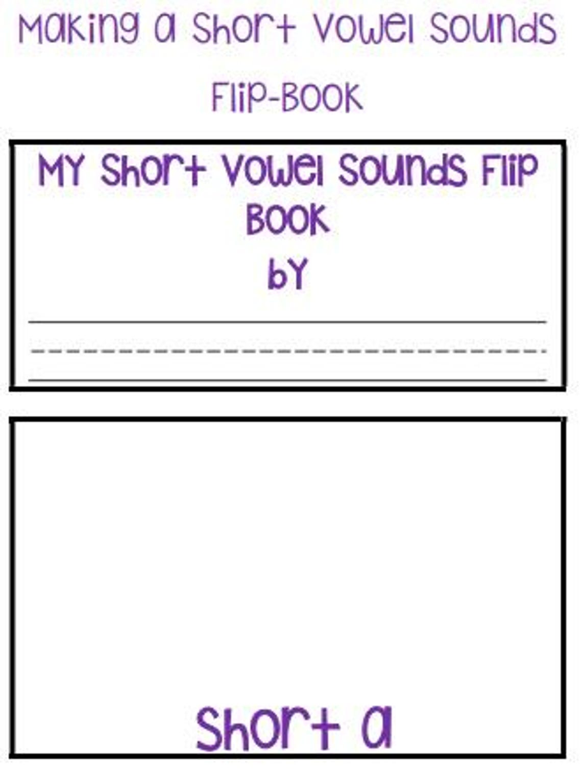 Adorable No-prep Short Vowel Sounds Flip-book - Etsy