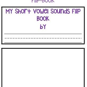 Adorable No-prep Short Vowel Sounds Flip-book - Etsy