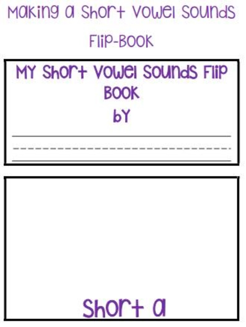 Adorable No-prep Short Vowel Sounds Flip-book - Etsy