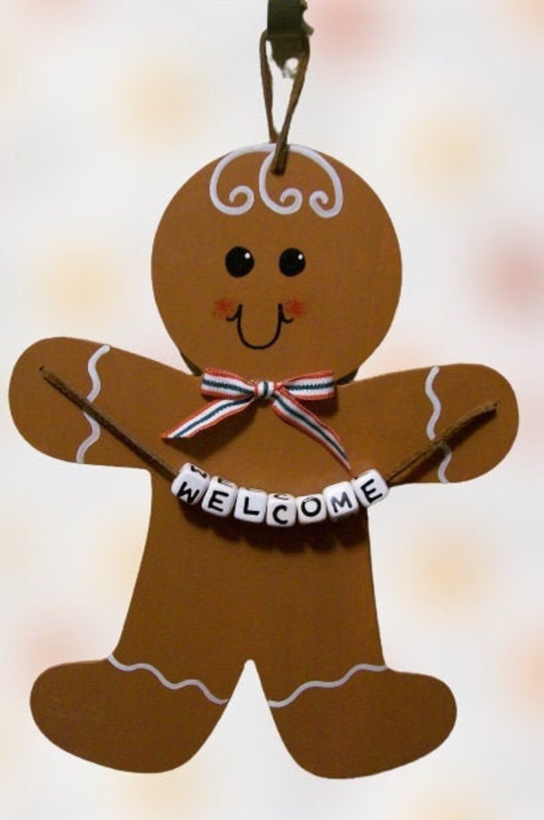 Custom Gingerbread Decor, Personalized Sign, Wooden Gingerbread Man ...