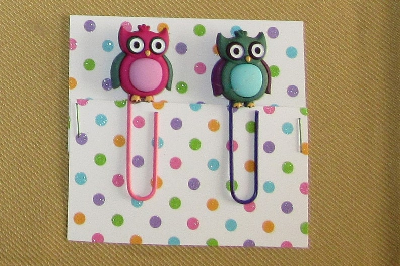 2 Fun Owl Paper Clips for Planners Organizers Filofax Owl - Etsy
