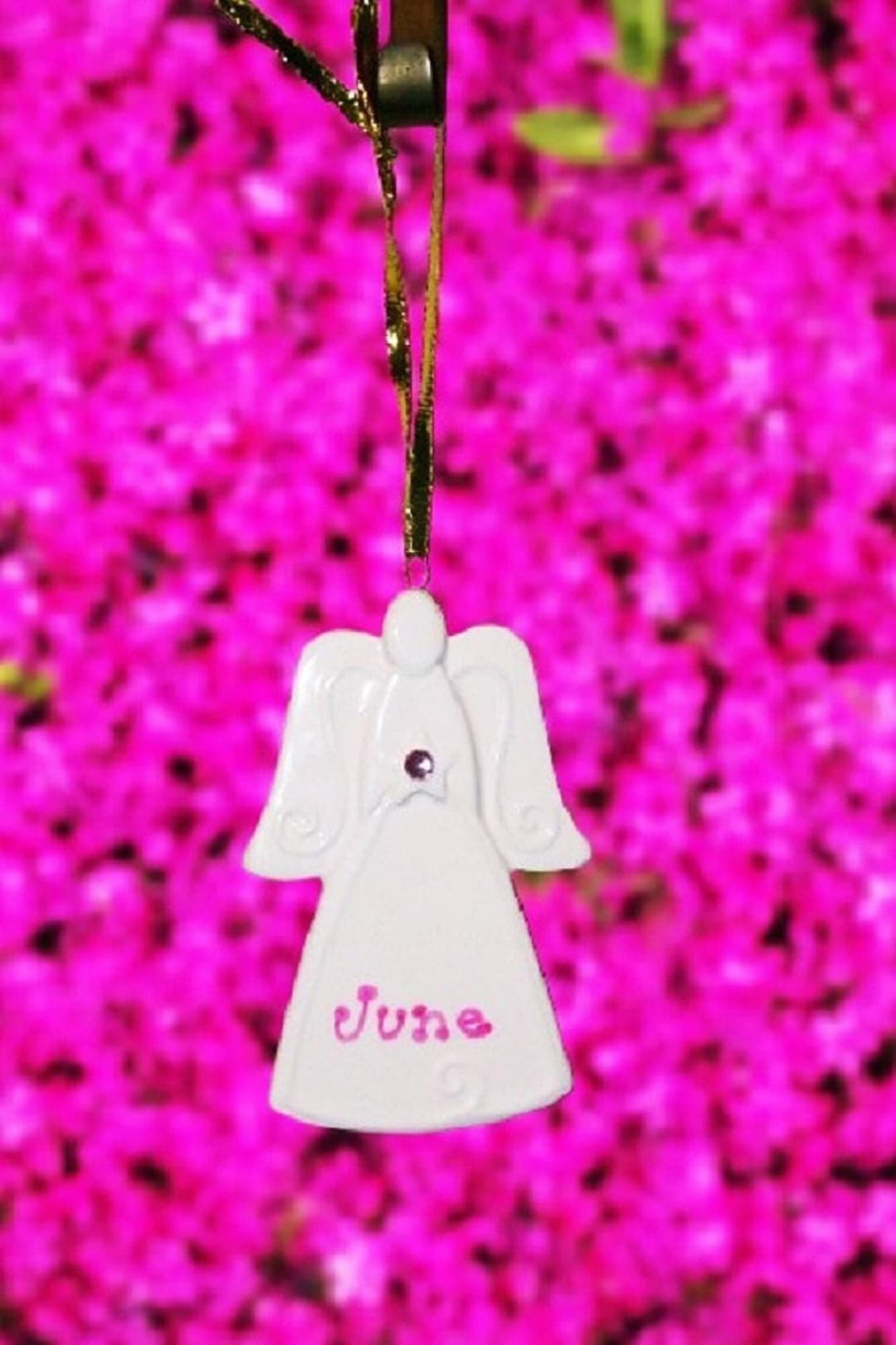 Porcelain June Birthstone Angel Ornament, Guardian Angel, Baby Decor - Etsy