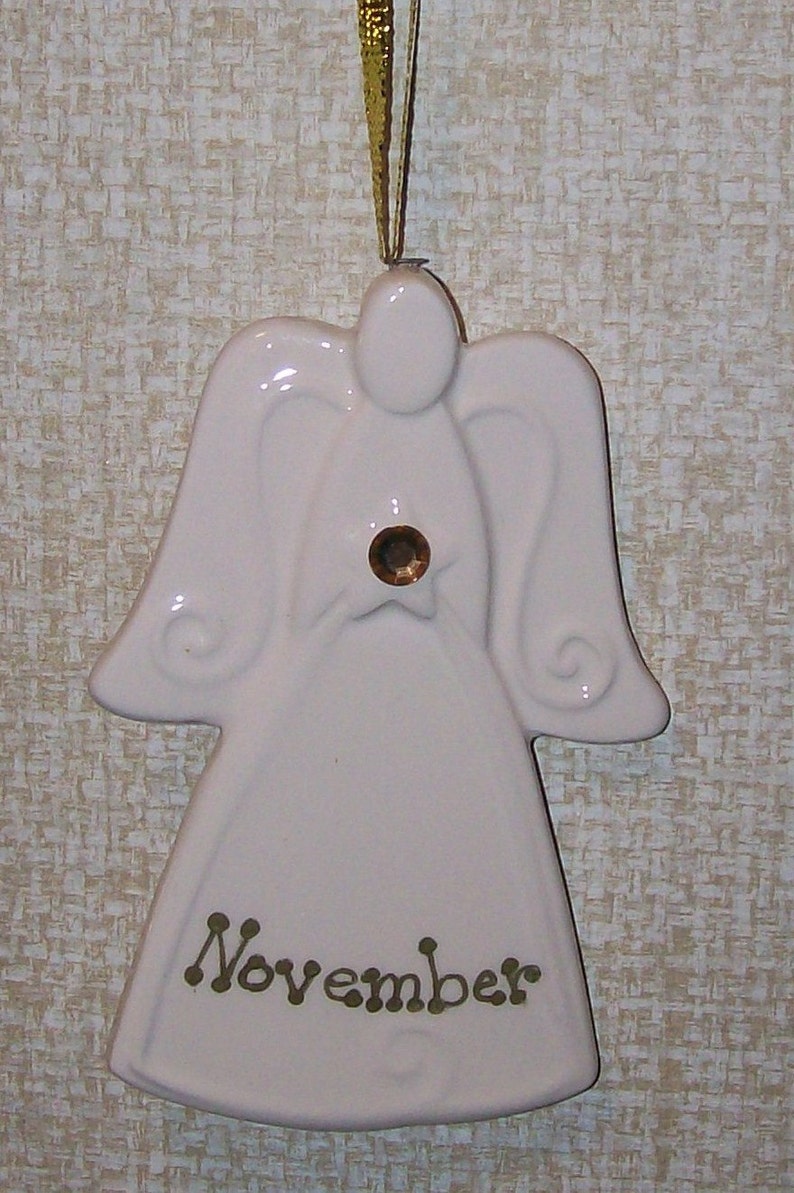 November Birthstone Angel Ornament Topaz Birthstone November - Etsy