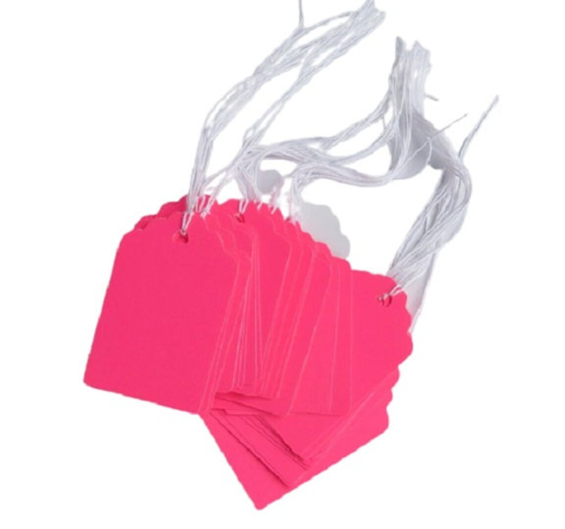 Pink Hang Tags for Wedding Favor, Baby Shower, Gift or Price Tags ...