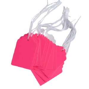 Pink Hang Tags for Wedding Favor, Baby Shower, Gift or Price Tags ...