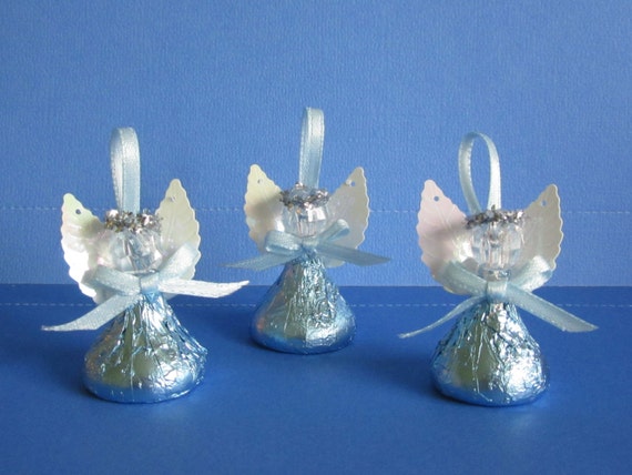 48 BLUE Chocolate Candy Angels Angels Wrapped With BLUE | Etsy