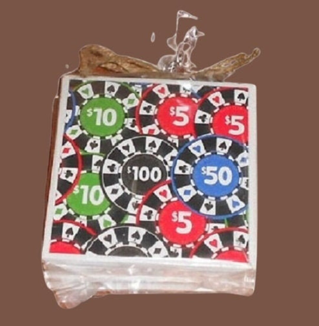 Gambling Chip Coasters, Las Vegas, Atlantic City, Casino Decor, Poker ...