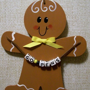Custom Gingerbread Decor, Personalized Sign, Wooden Gingerbread Man ...