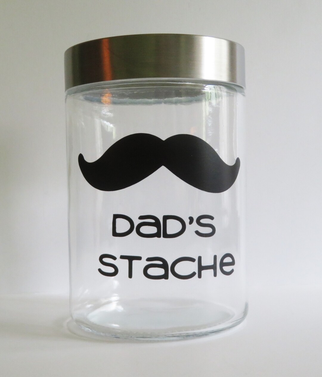Custom Mustache Jar, My Stache, Coin, Candy Jar, Bank, for Men, Dad ...