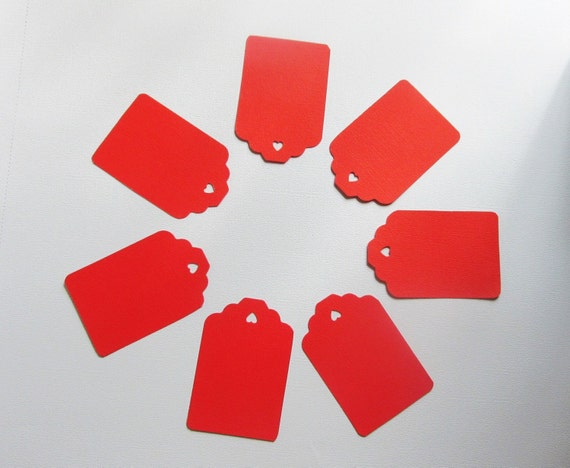 Red Tags Hand Punched for Welcome Bags Favors Labeling | Etsy