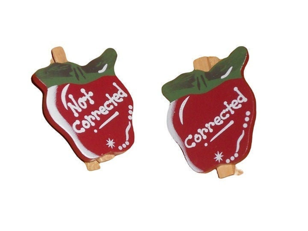 Gift for Teacher, Corrected and Not Corrected, Test Grading Clips ...