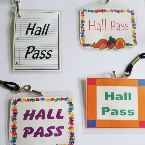 Teacher Chalkboard Classroom With World Globe HALL PASSES | Etsy