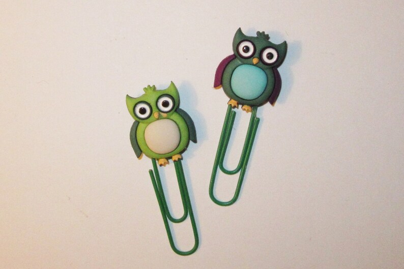 2 Fun Owl Paper Clips for Planners Organizers Filofax Owl - Etsy