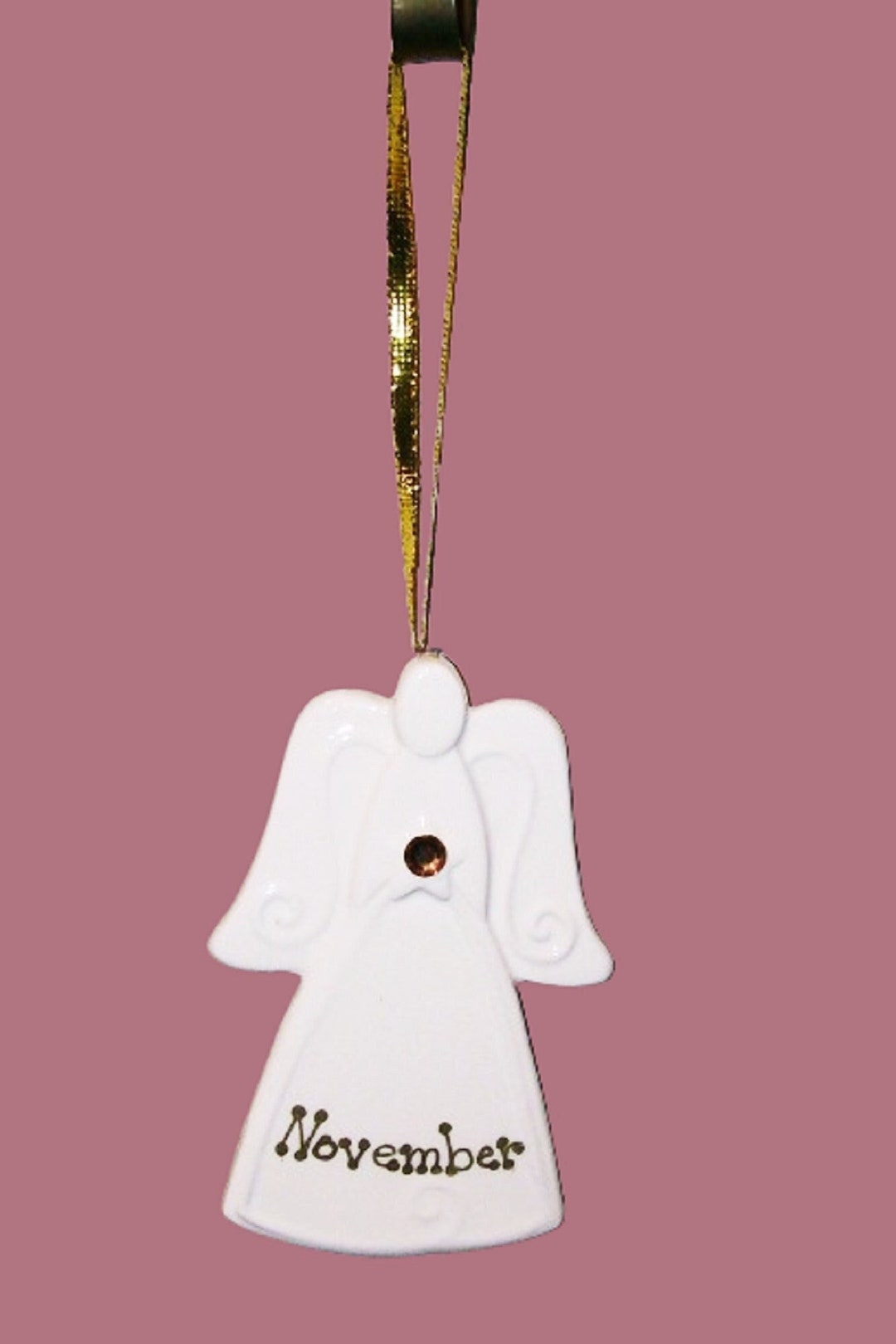 November Birthstone Angel Ornament, Topaz Birthstone, November Birthday ...