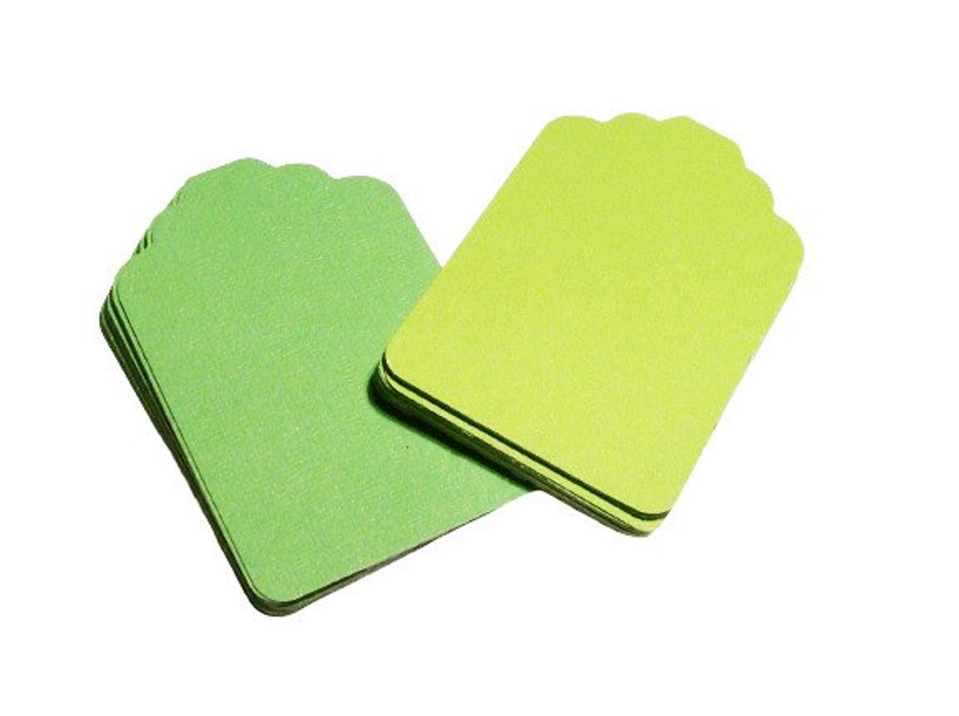 Shades of Green Tags for Labeling, Scrapbooking, Gifts, Thank You or ...