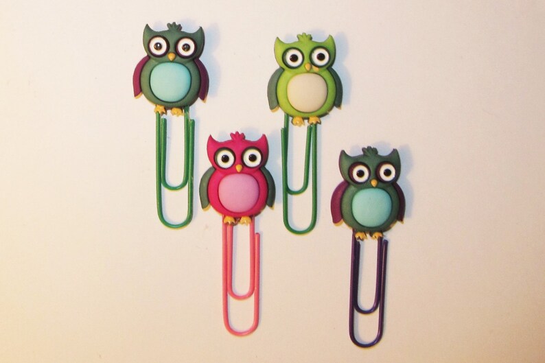 2 Fun Owl Paper Clips for Planners Organizers Filofax Owl - Etsy