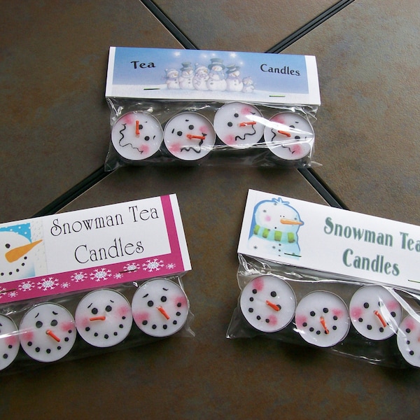 Snowman Tea Light - Etsy