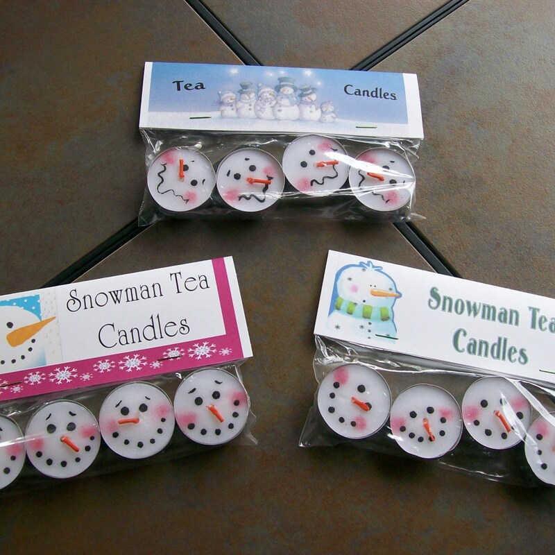 Snowman Tea Light - Etsy