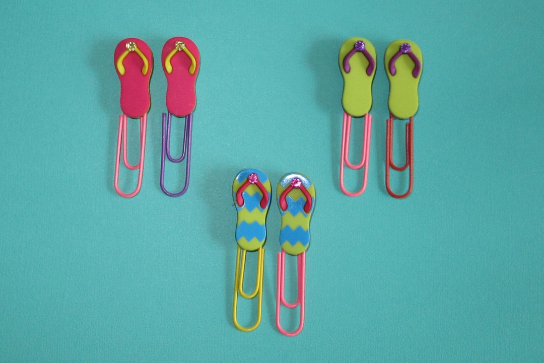 Flip Flop Bookmarks, Clips for Planners, Organizers, Kids - Set of 2 ...