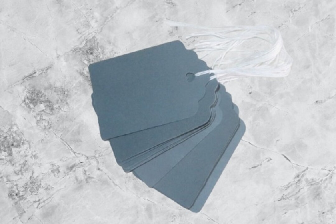 Gray Tags for Gifts, Scrapbooking, Labels, Thank You, Wedding Favor ...