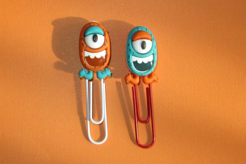 2 Alien or Monster Bookmarks Monster or Alien Paper Clips - Etsy