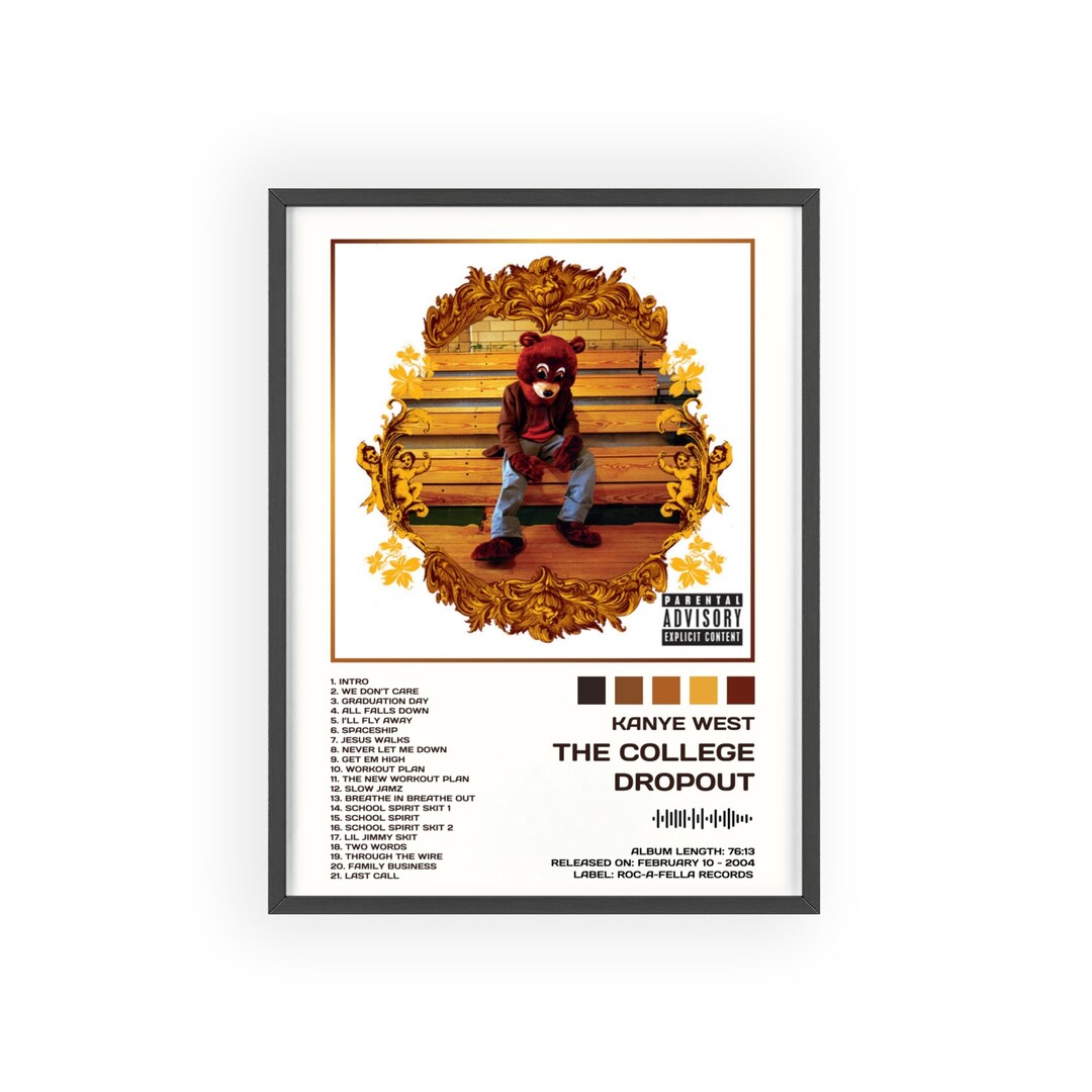 The College Dropout Poster Kanye West Poster Custom Poster Music Poster ...