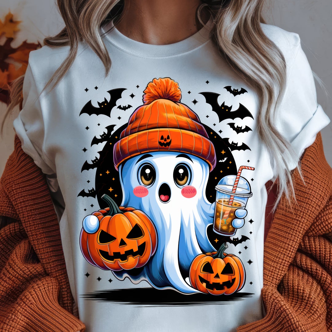 Cute Ghost Png, Too Cute to Spook, Pumpkin Spice Png, Halloween Ghosts ...